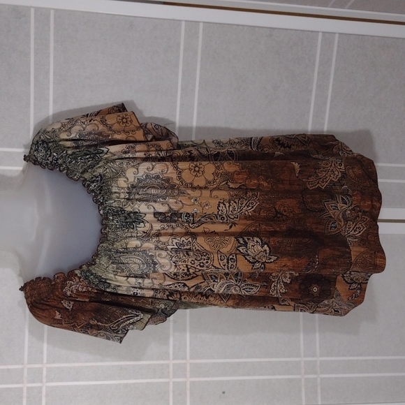 Claudia Richard | Tops | Claudia Richard Stretch Poly Peasant Blouse X ...